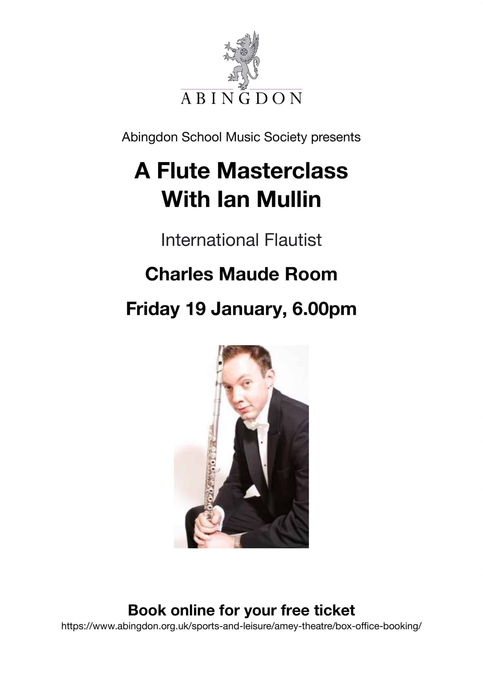 A Flute Masterclass With Ian Mullin - Abingdon Leisure