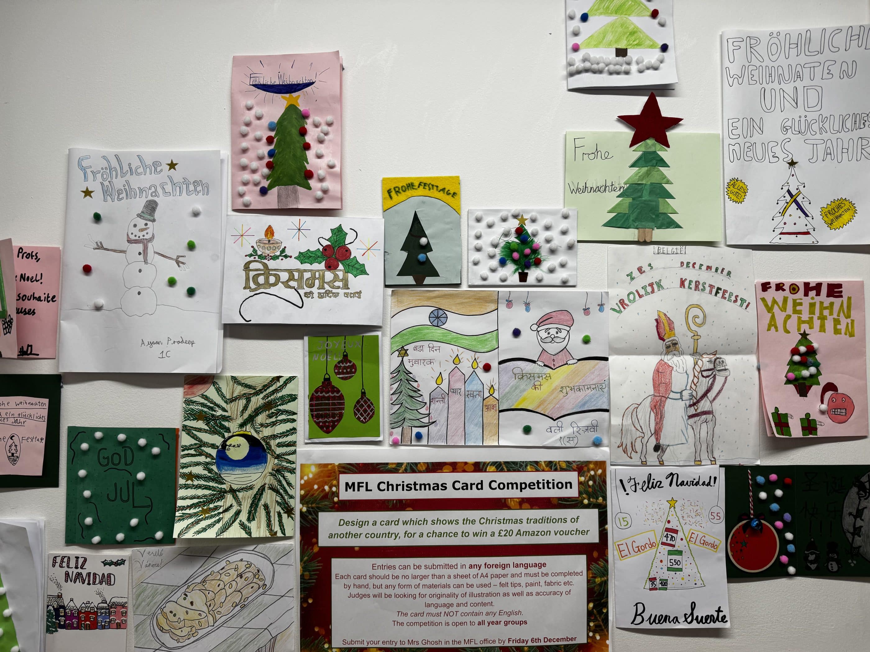MFL Christmas card competition - Abingdon Senior School